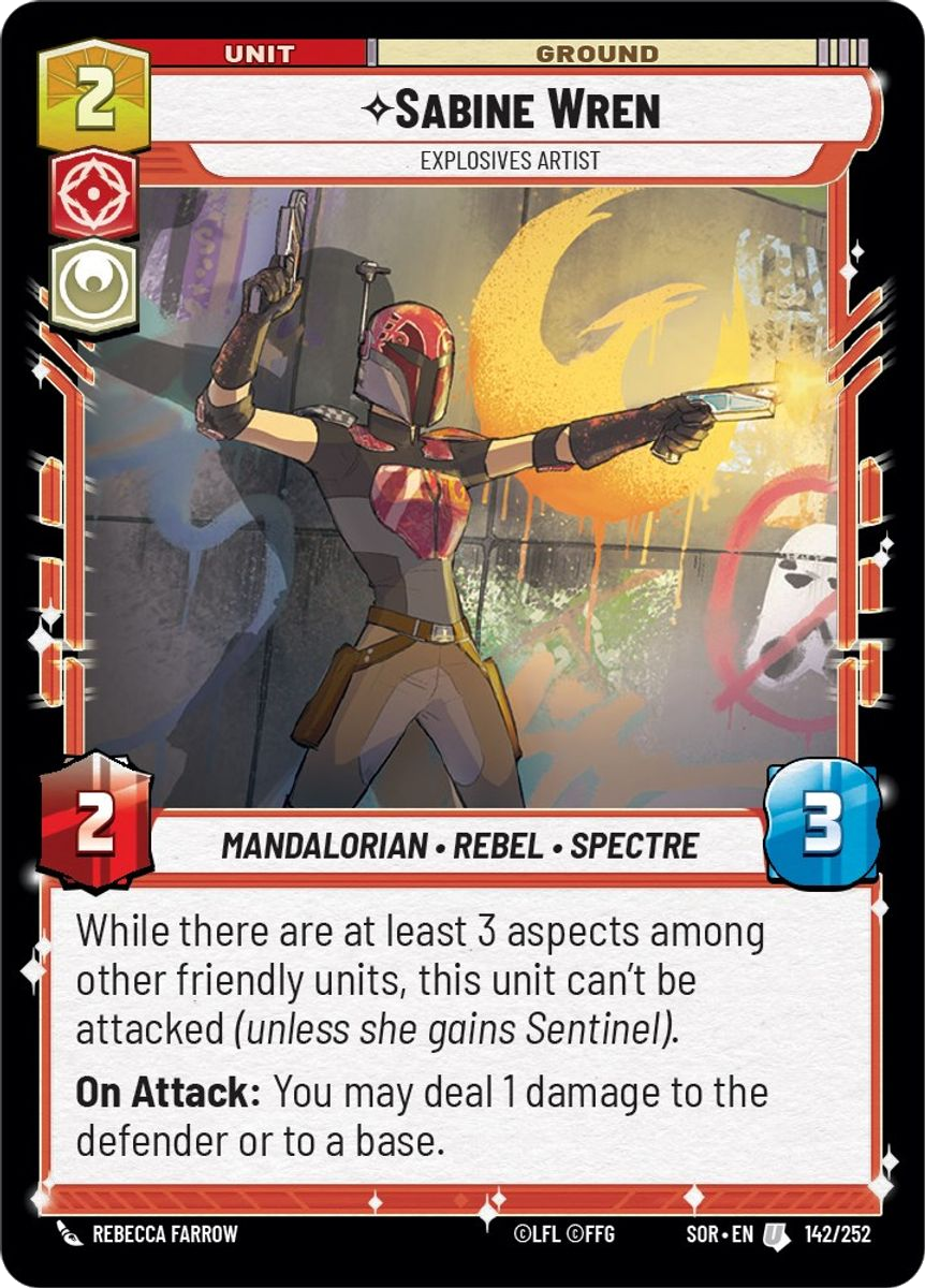 Sabine Wren, Explosives Artist · Spark of Rebellion (SOR) #142/252 ...