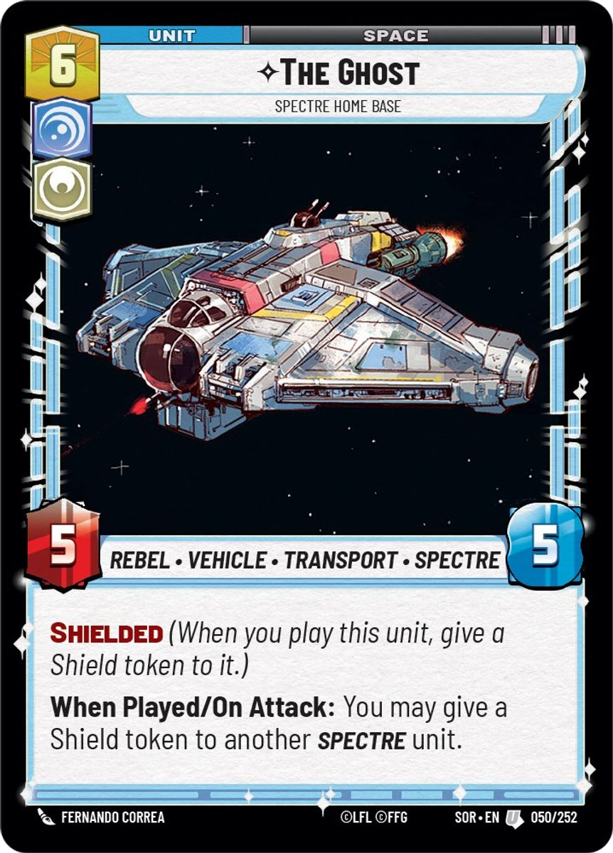 The Ghost, Spectre Home Base · Spark of Rebellion (SOR) #50/252 · SWU Codex